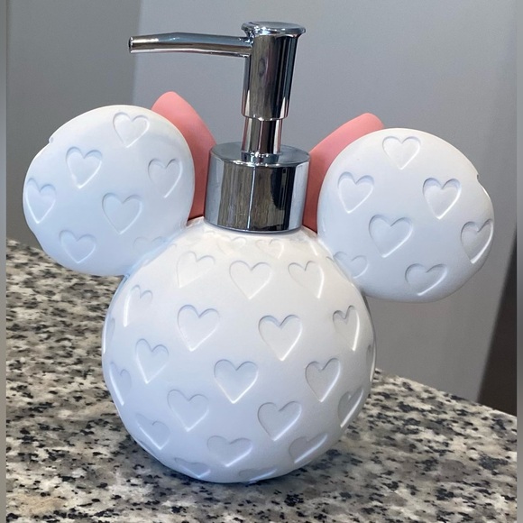 Disney | Bath | Disney Minnie Mouse Dispenser White Heart Printer With ...